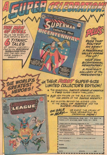 DC Comics advertisements (July/August 1976) | Currytakeaways